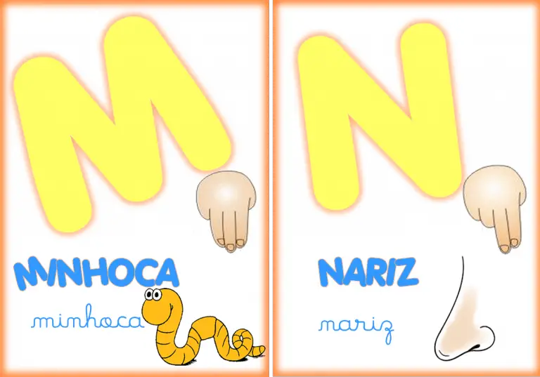 Alfabeto ilustrado em libras para imprimir